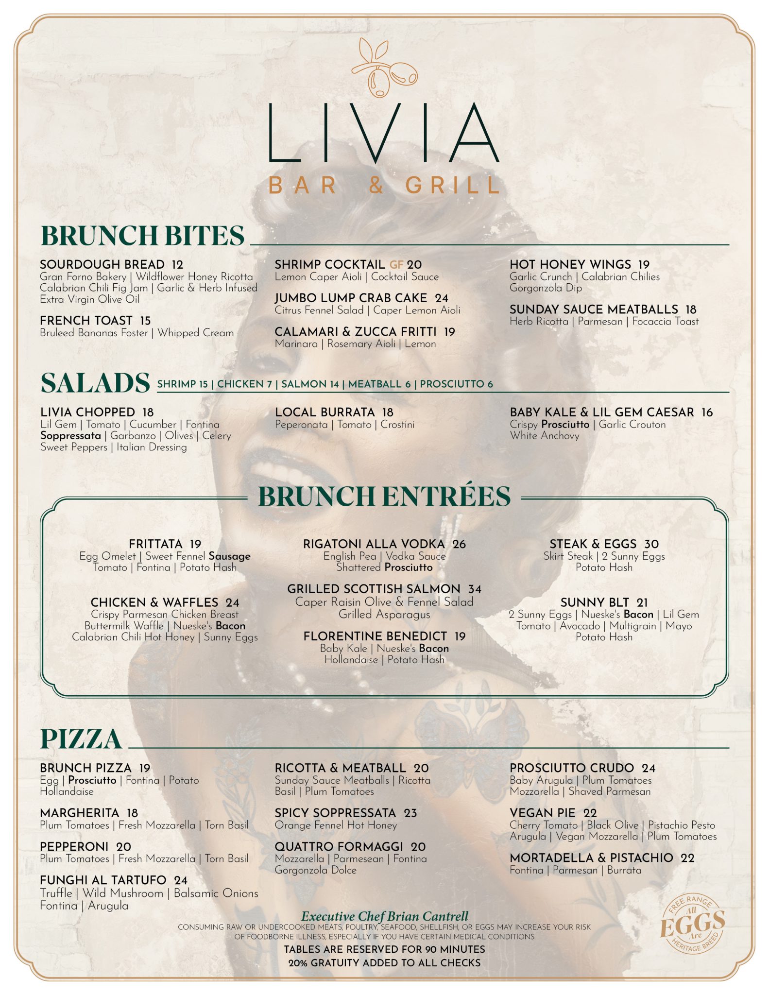 Menu - Livia Bar & Grill