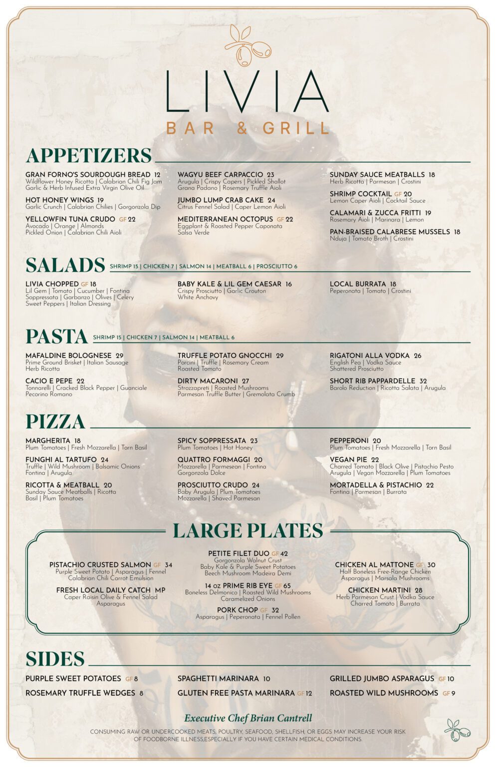 Menu - Livia Bar & Grill